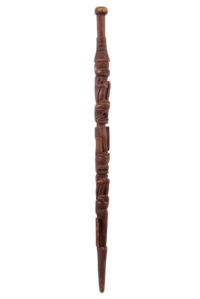 Native American Stick Talking Stick, Northwest Coast