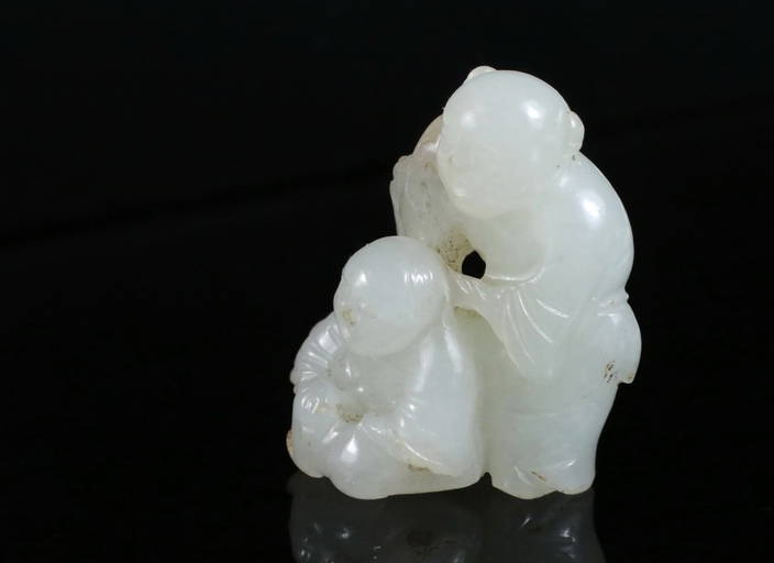Chinese Jade Miniature Carving Imperial White Jade