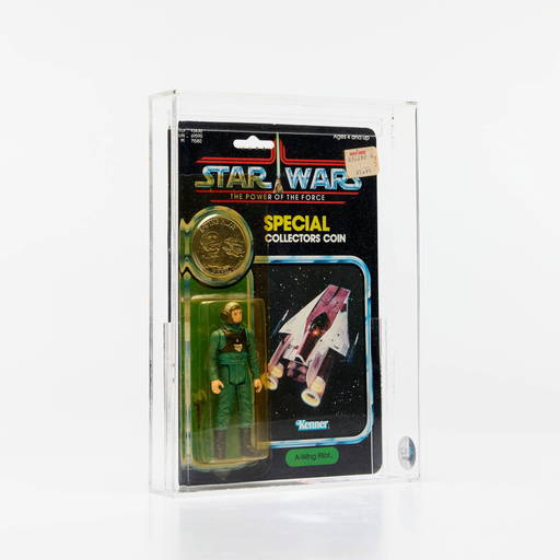 1985 Kenner Star Wars Potf 92 Back A Wing Pilot Cas 80+