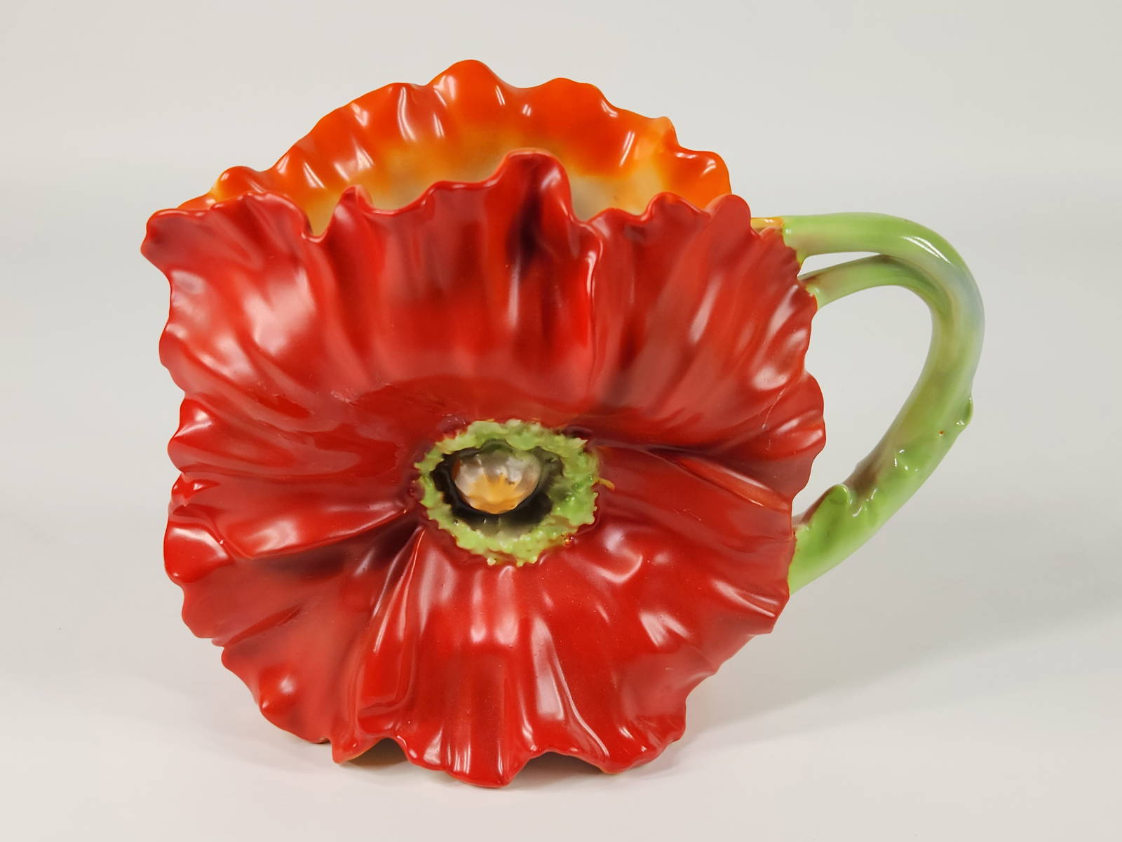 Royal Bayreuth Red Poppy Pitcher Auction