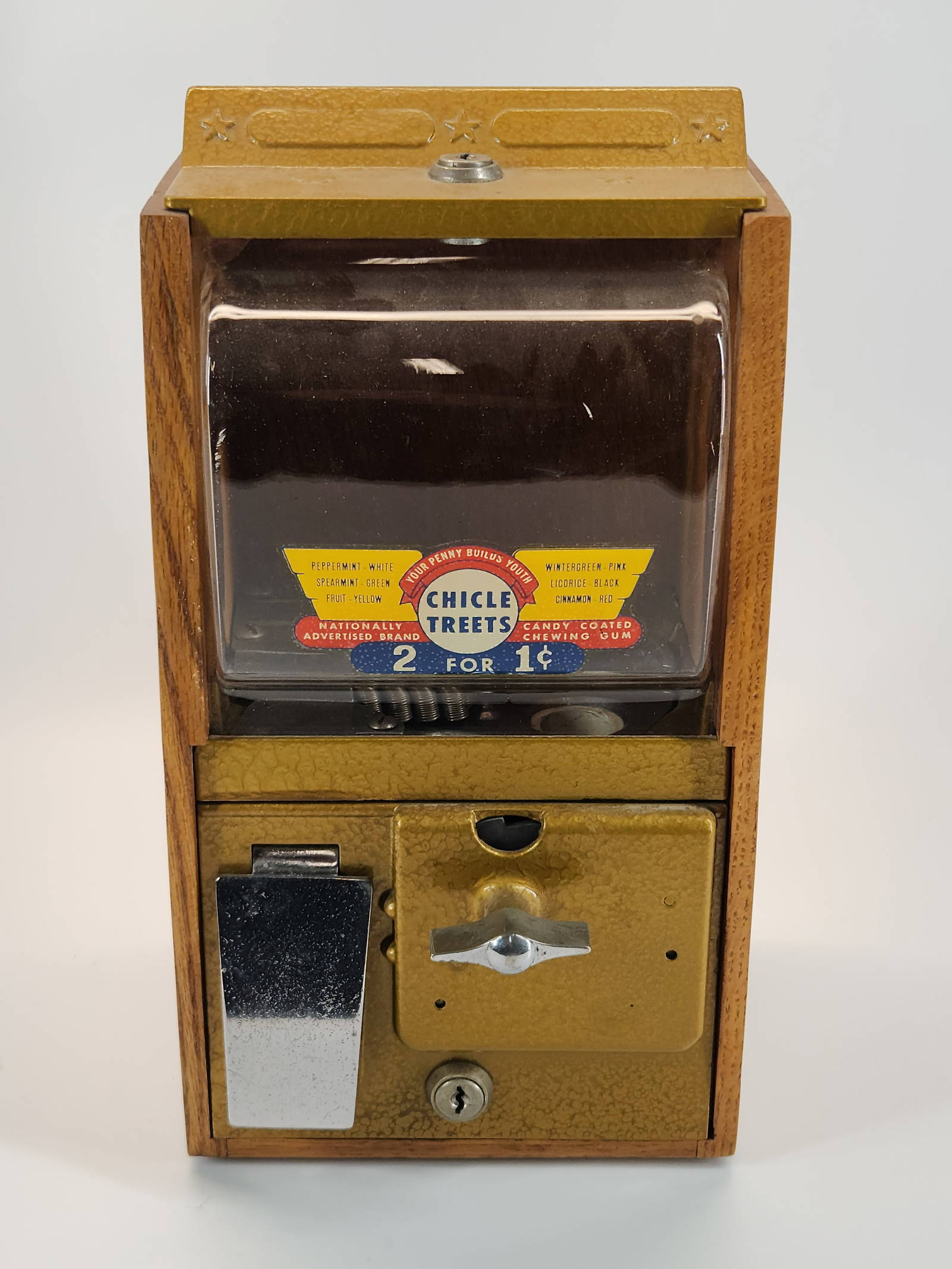 Chicle Treets Wood Gumball Machine Auction