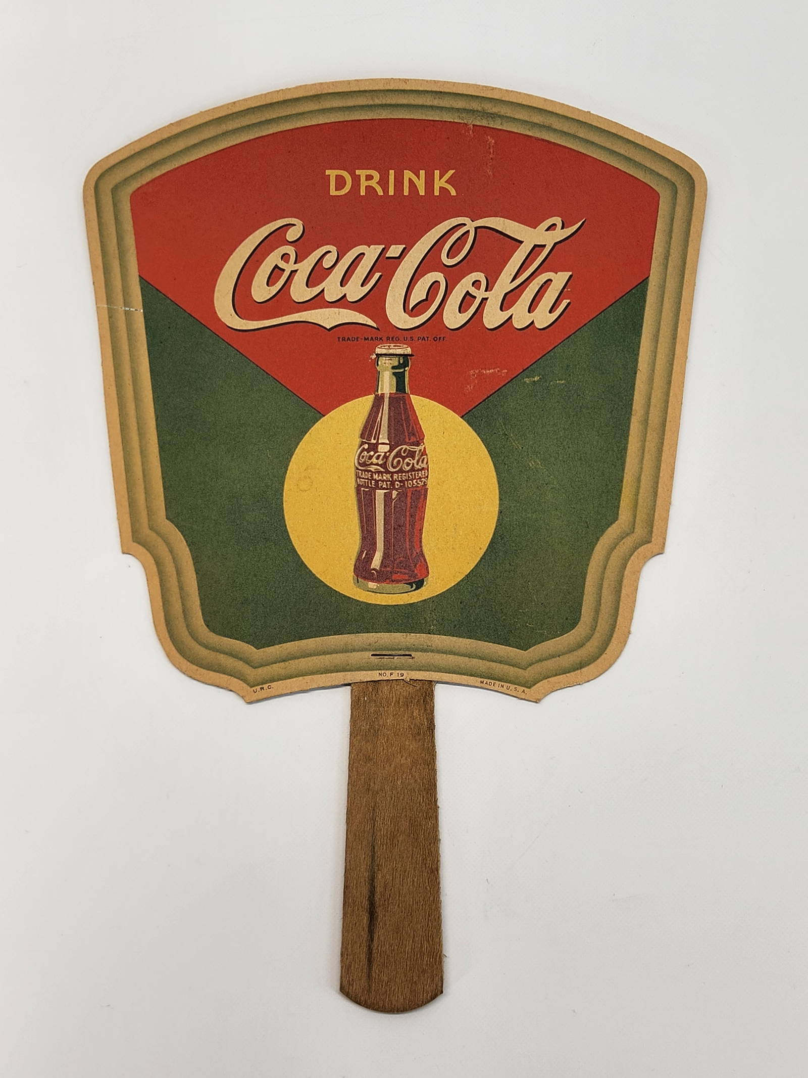 Coca Cola Cardboard Advertising Hand Fan Auction