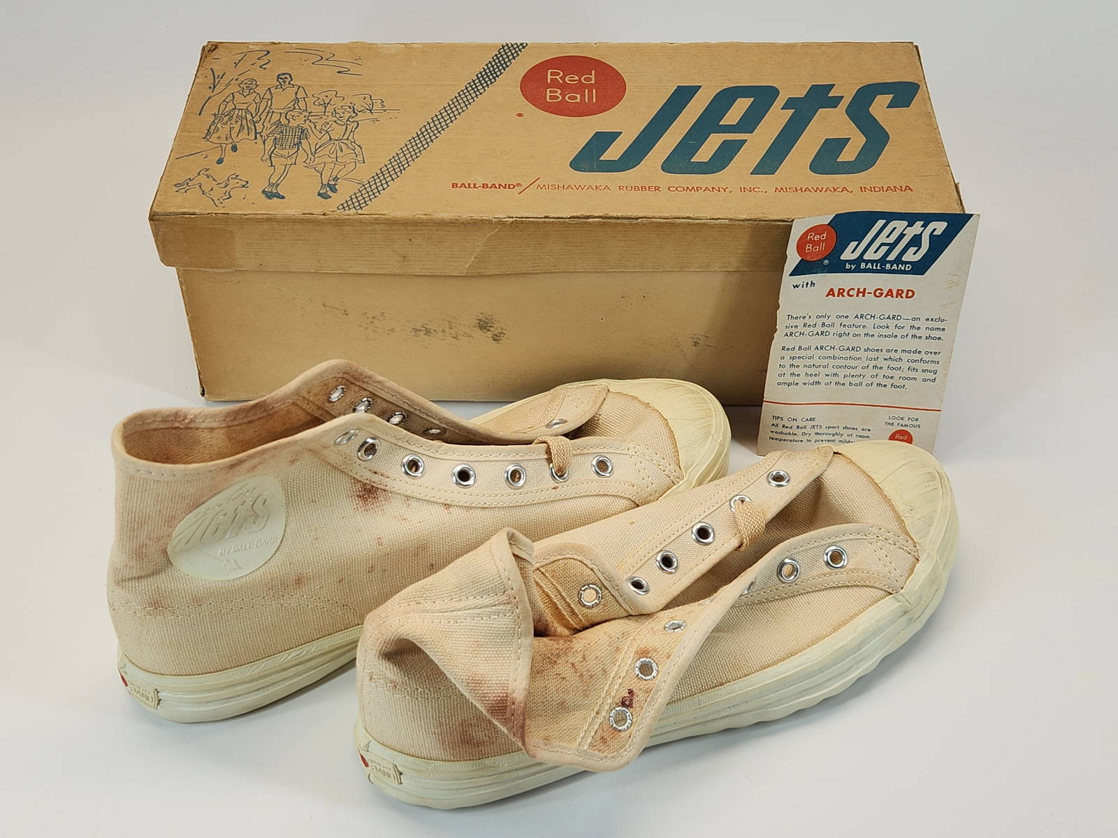 Red Ball Jets Hi Top Sneakers Unused W/ Box Auction
