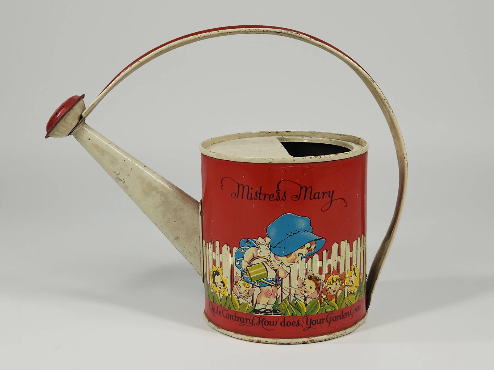T. Cohn Tin Litho Watering Can Mistress Mary - Jan 30, 2025 | Gehman ...