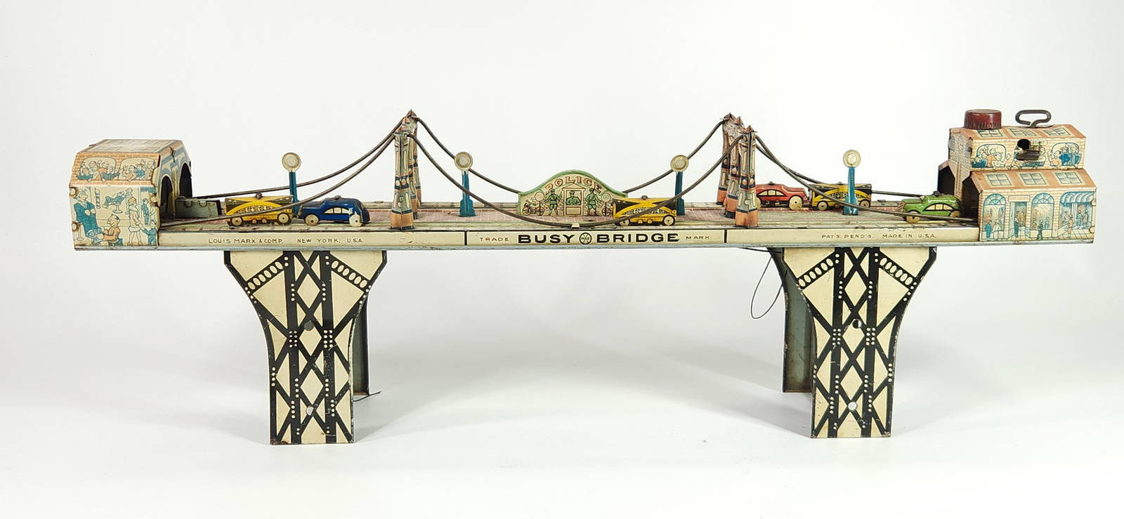 Marx Tin Litho Busy Bridge Auction