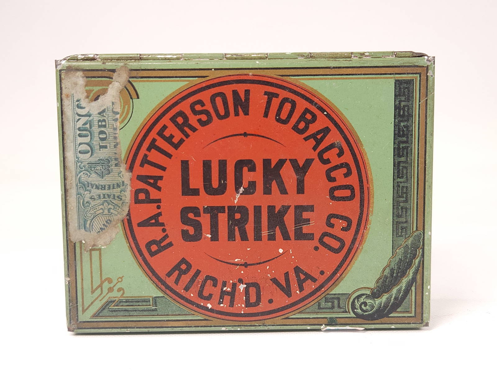 R.a. Patterson Lucky Strike Tobacco Tin Auction
