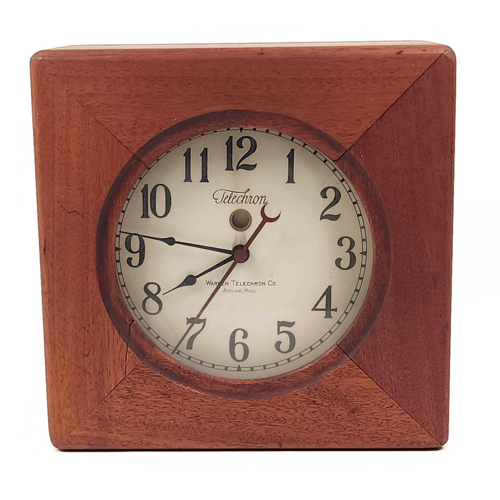 Warren Telechron Wood Case Electric Shelf Wall Clock Auction