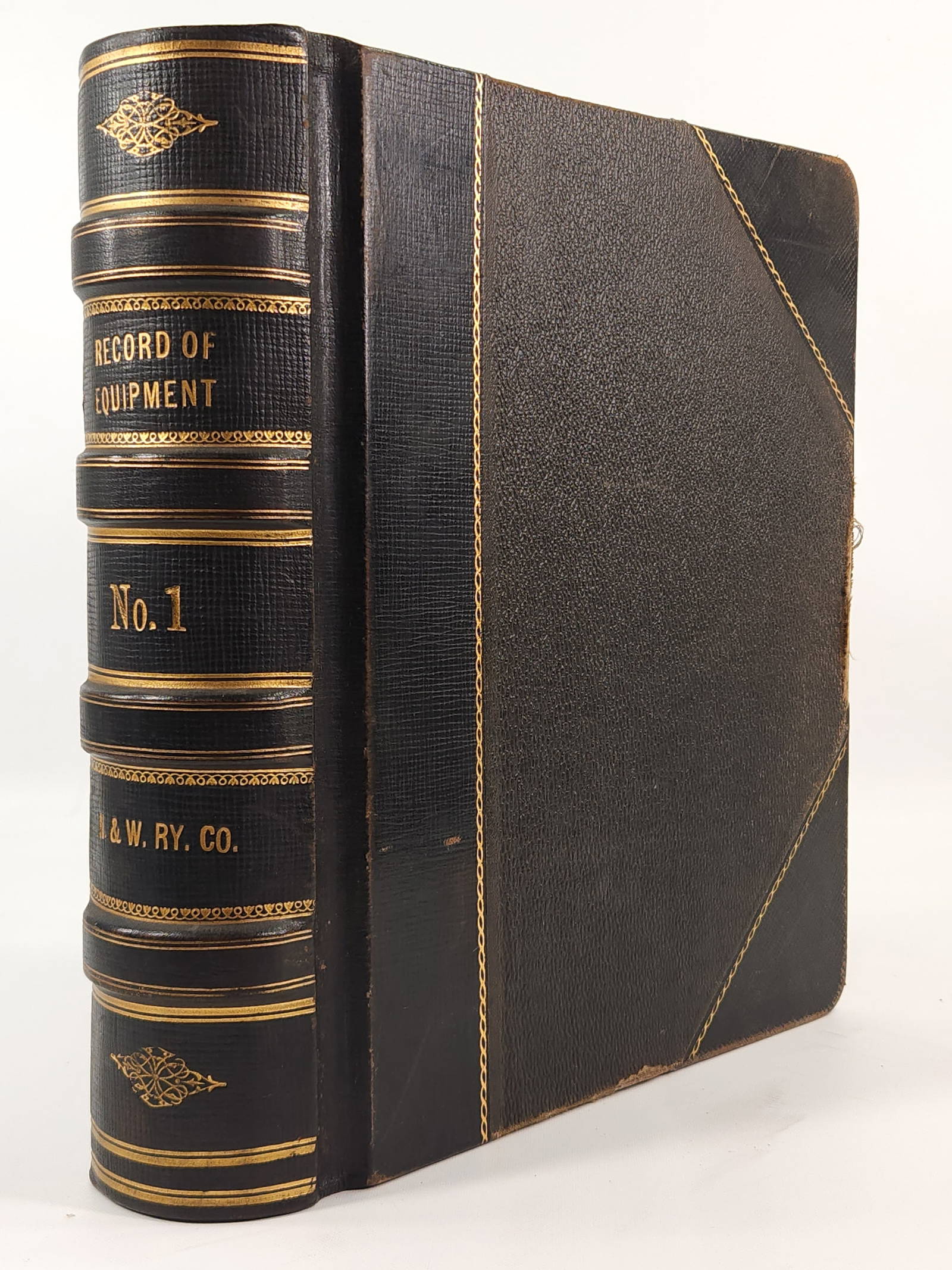 Antique Leatherbound Norfolk & Western Record Book Auction