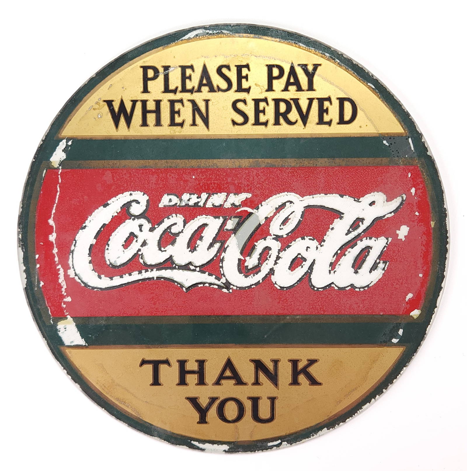 Antique Reverse Painted Coca Cola Glass Sign - Jul 19, 2025 | Gehman ...