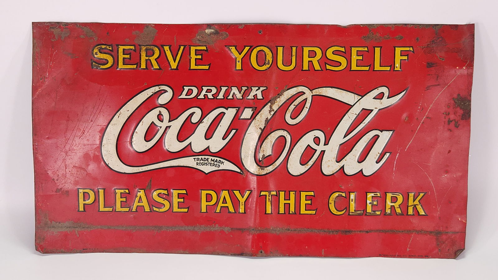Metal Coca Cola Serve Yourself Pay Clerk Sign - Jul 19, 2025 | Gehman ...