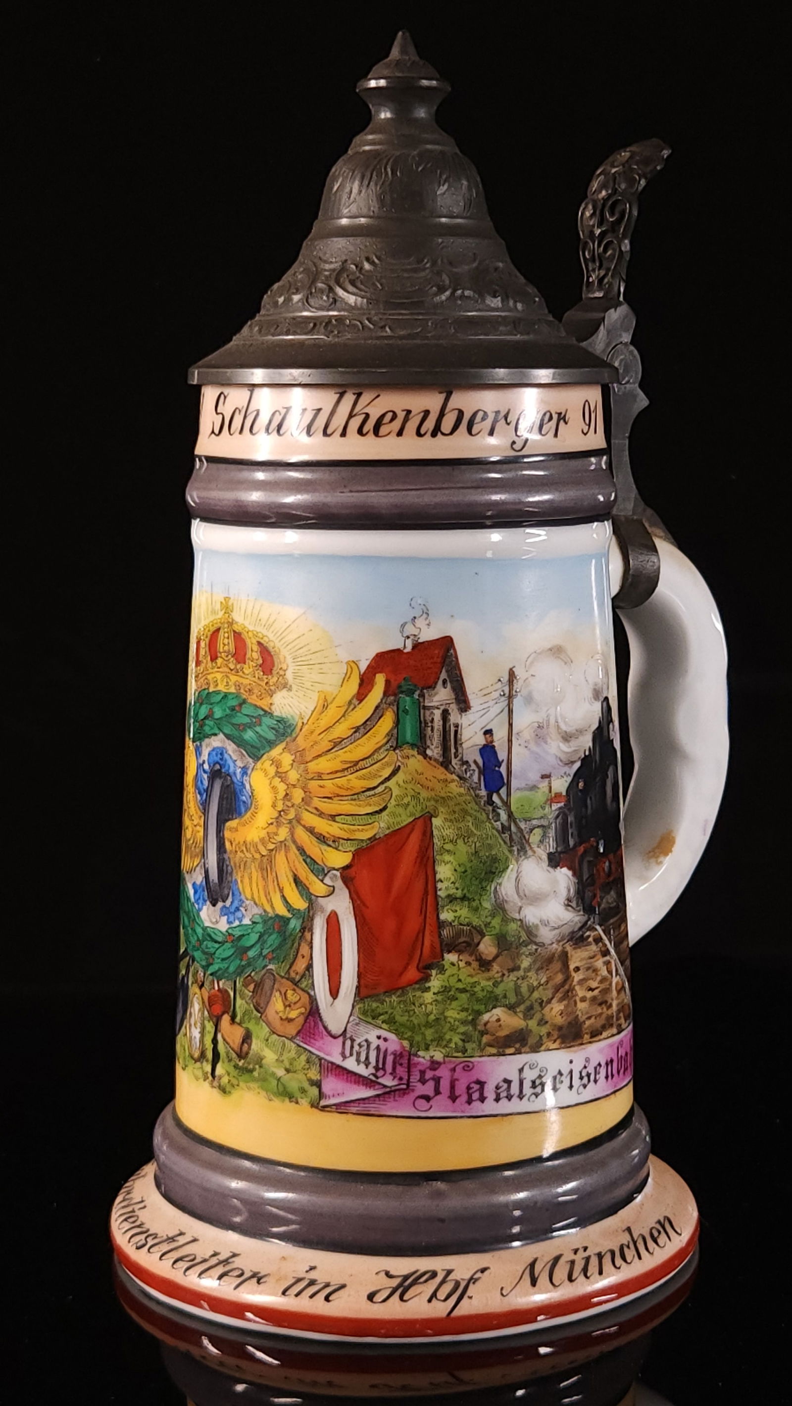 German Porcelain Nude Lithophane Winged Wheel Stein - Aug 02, 2025 ...