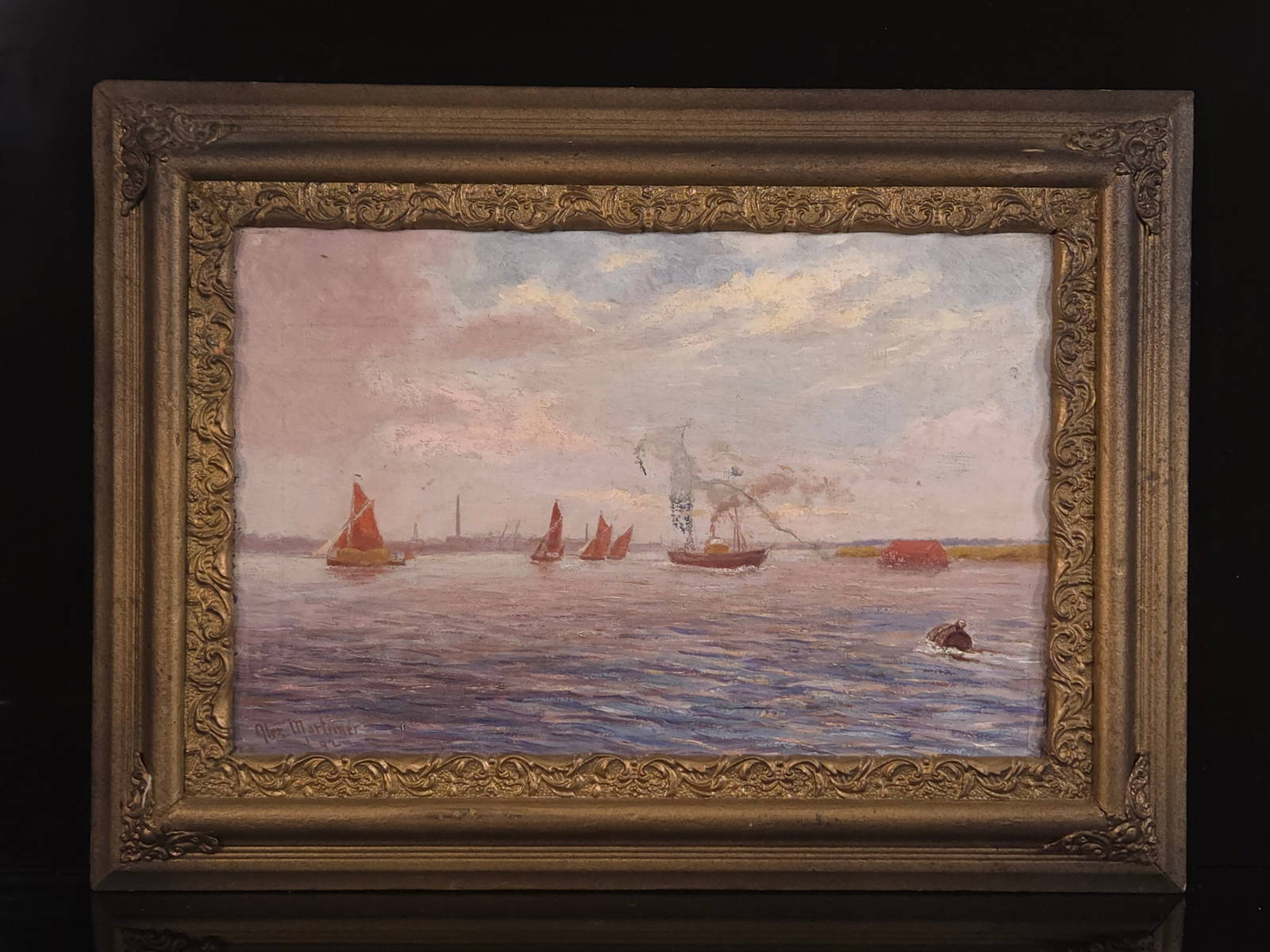 1892 Alex Mortimer Original Harbor Seascape Painting - Aug 02, 2025 ...