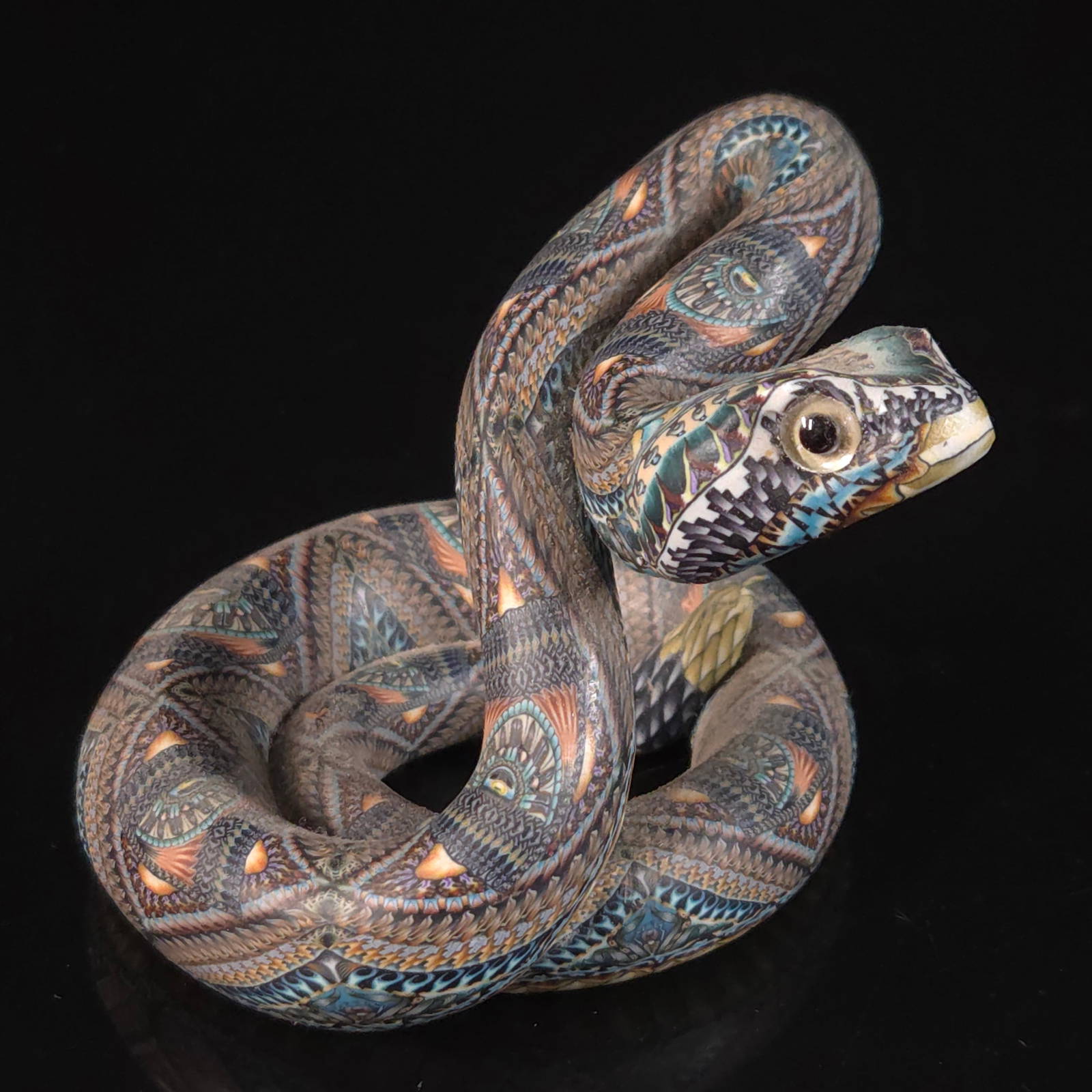 Jon Stuart Anderson Snake Clay Sculpture Auction