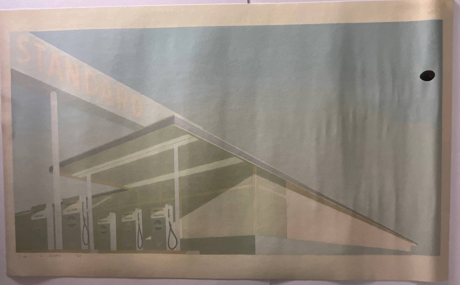 Ed Ruscha 'standard Station With Olive?? Offset Lithograph Auction