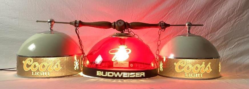 Vintage Budweiser Pool Table Light