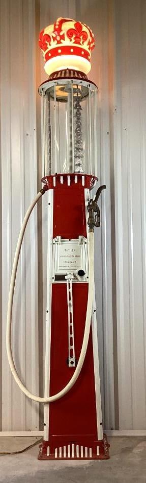Red Crown Butler Mfg. Visible Gasoline Pump Auction
