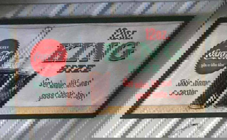 Coca-cola King Size Poster W/ Bottle & Glass Auction