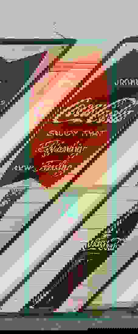 Coca-cola Fishtail Vertical Sign W/ Bottle Auction