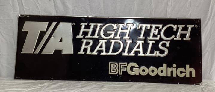 B.f. Goodrich Embossed Metal Sign Auction