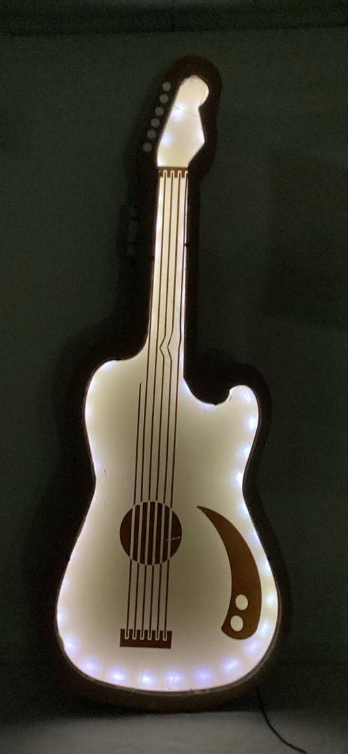 7ft Lighted Guitar Sign Auction