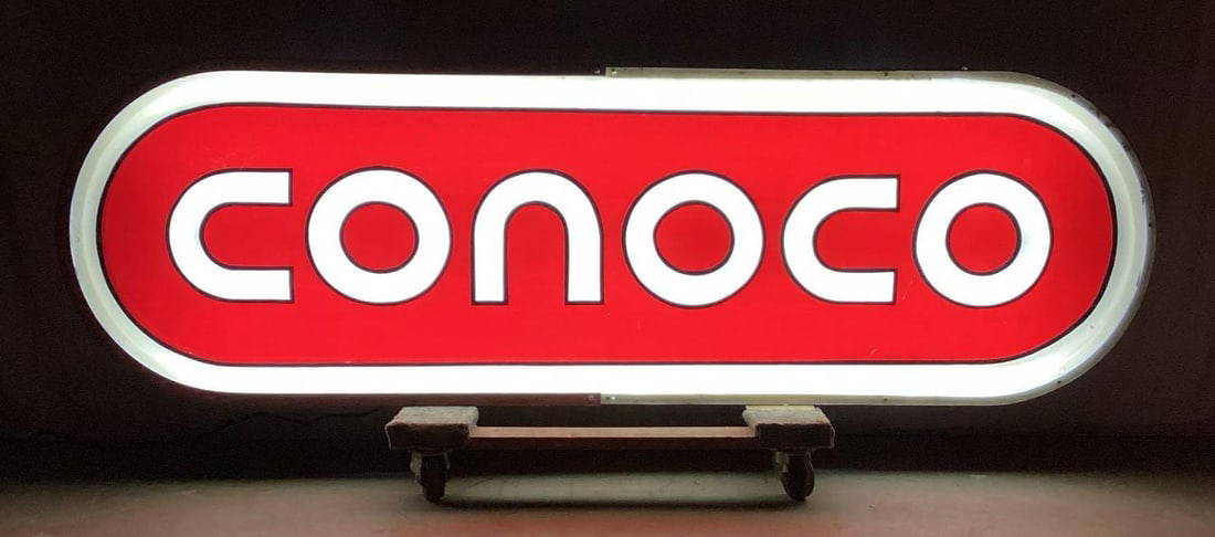 78" Conoco Lighted Sign Auction