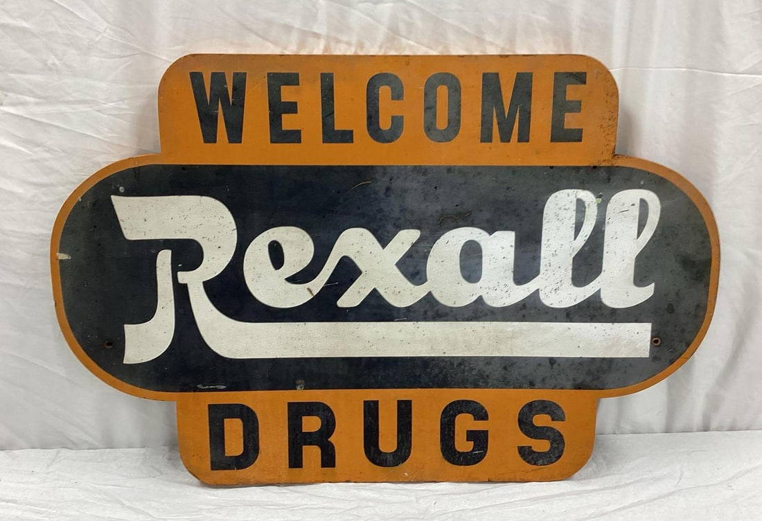 3ft. Welcome Rexall Masonite Sign Auction