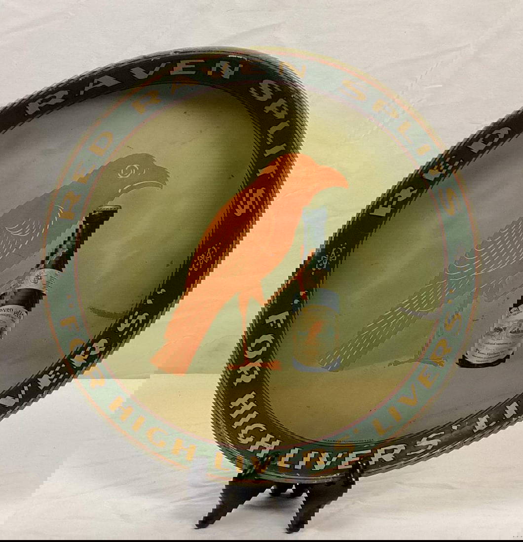 Early Red Raven Splits Beer Tray Auction