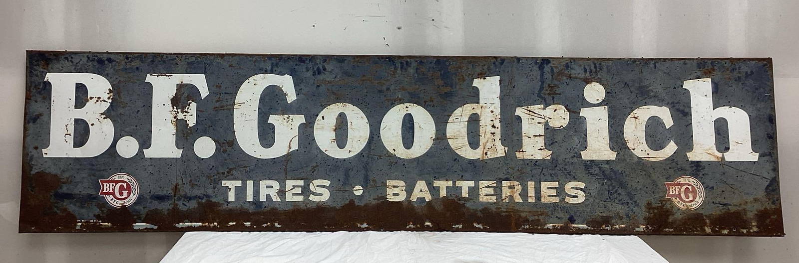 B.f. Goodrich Tires & Batteries Metal Sign Auction