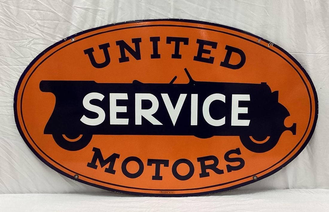 United Service Porcelain Sign Auction