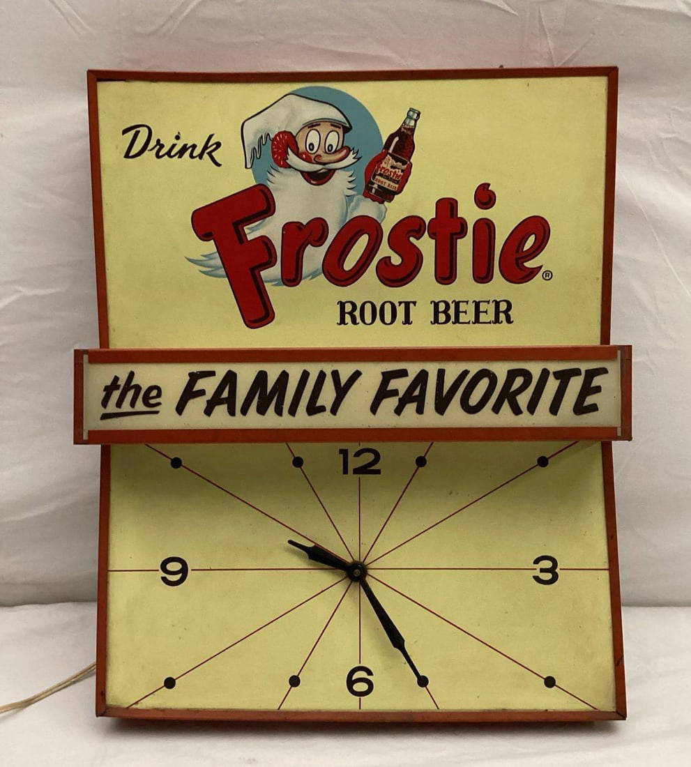 Frostie Root Beer Electric Clock Auction