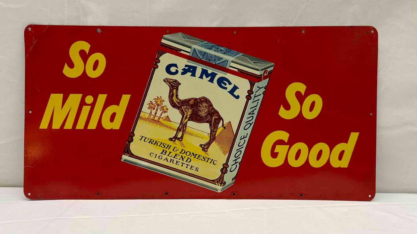 Camel "so Mild, So Good" Cigarette Sign Auction