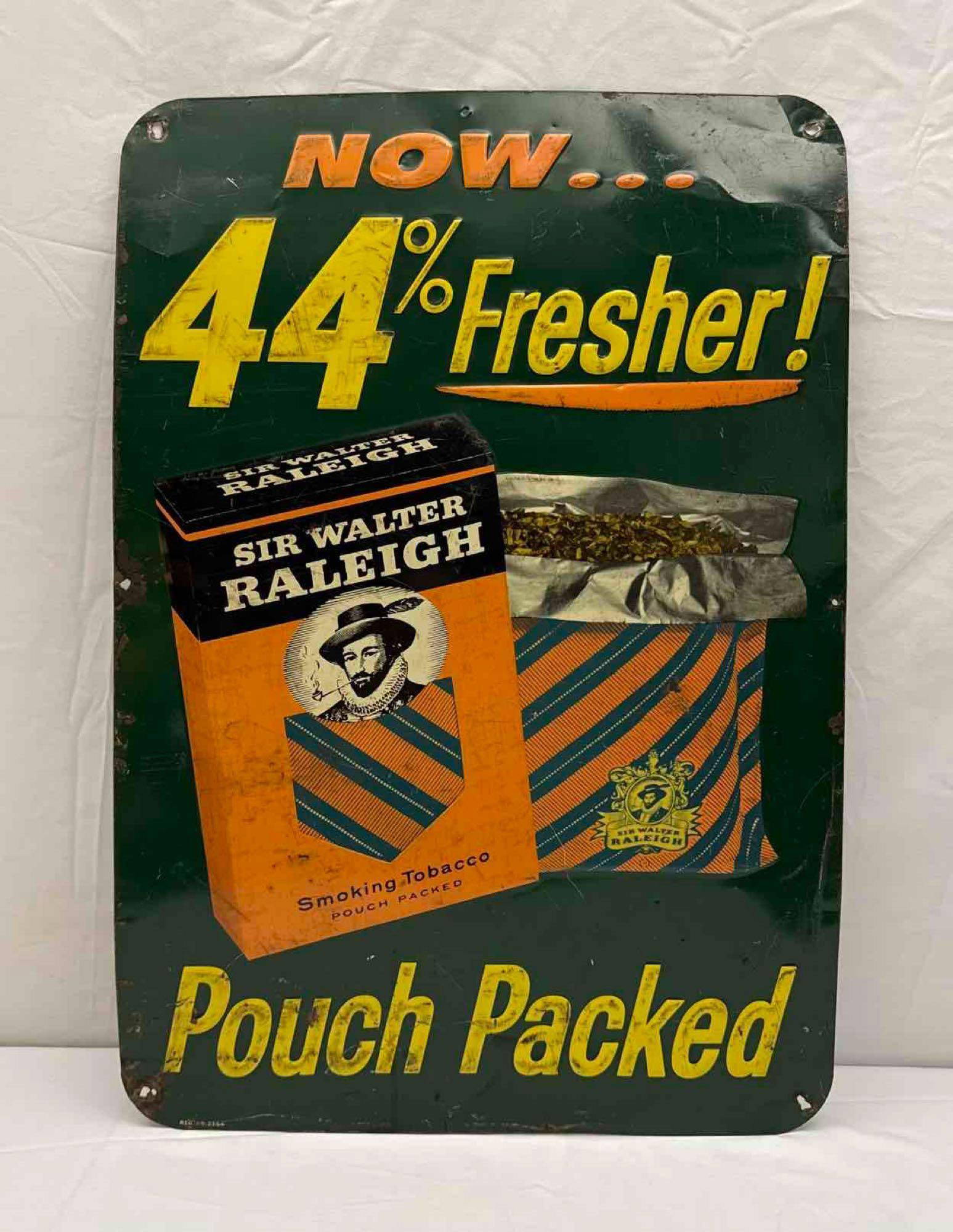Sir Walter Raleigh Tin Sign Auction