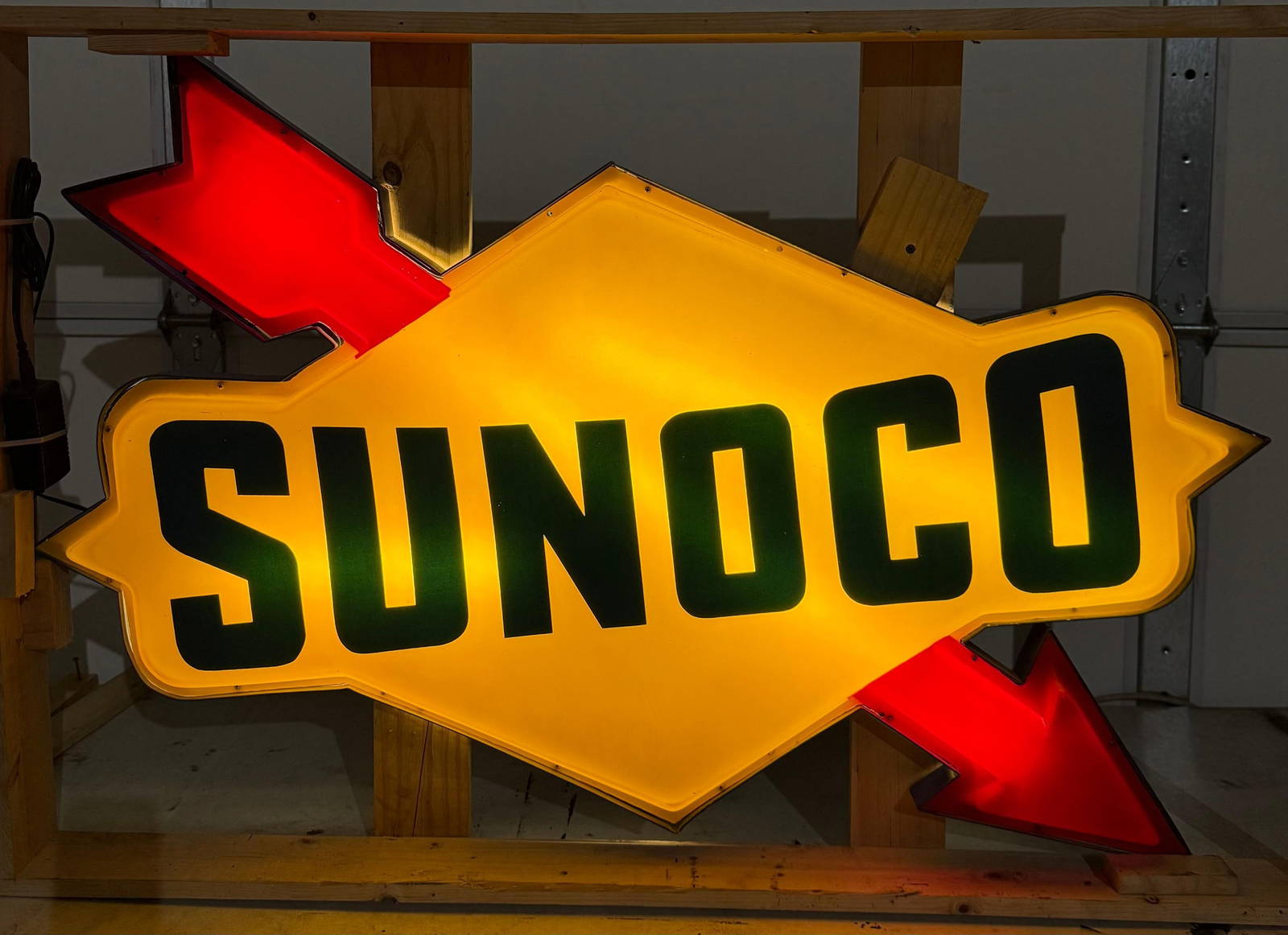 Nos Sunoco Arrow Lighted Sign Auction