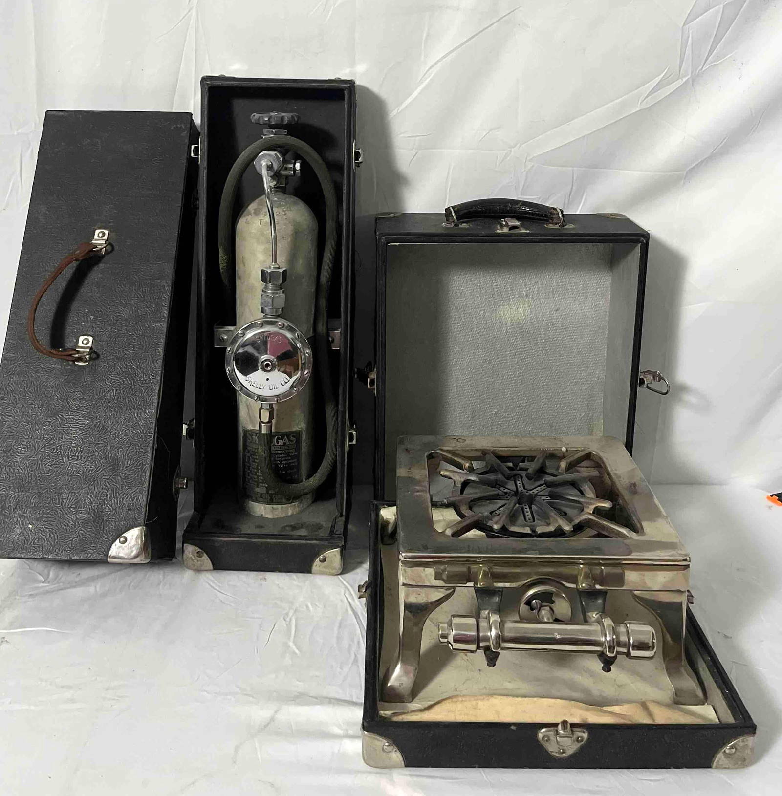 Rare Skelgas Propane Salesman Sample Tank And Burner Auction