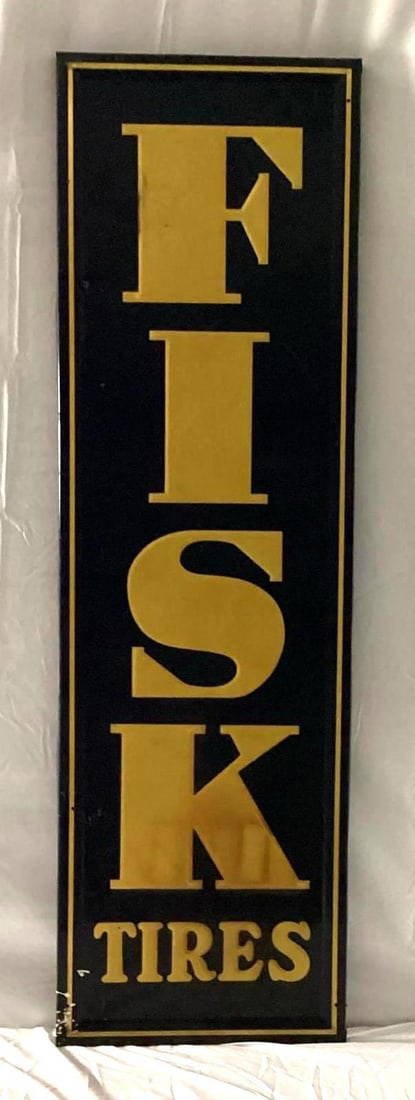 Fisk Tires Vertical Sign - Aug 05, 2025 | Oil Capital Collectibles In Ok