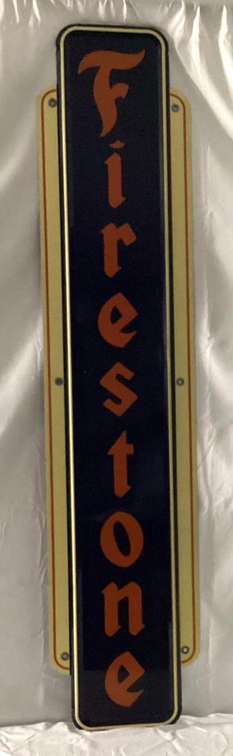 1947 Firestone Vertical Sign - Aug 05, 2025 | Oil Capital Collectibles ...