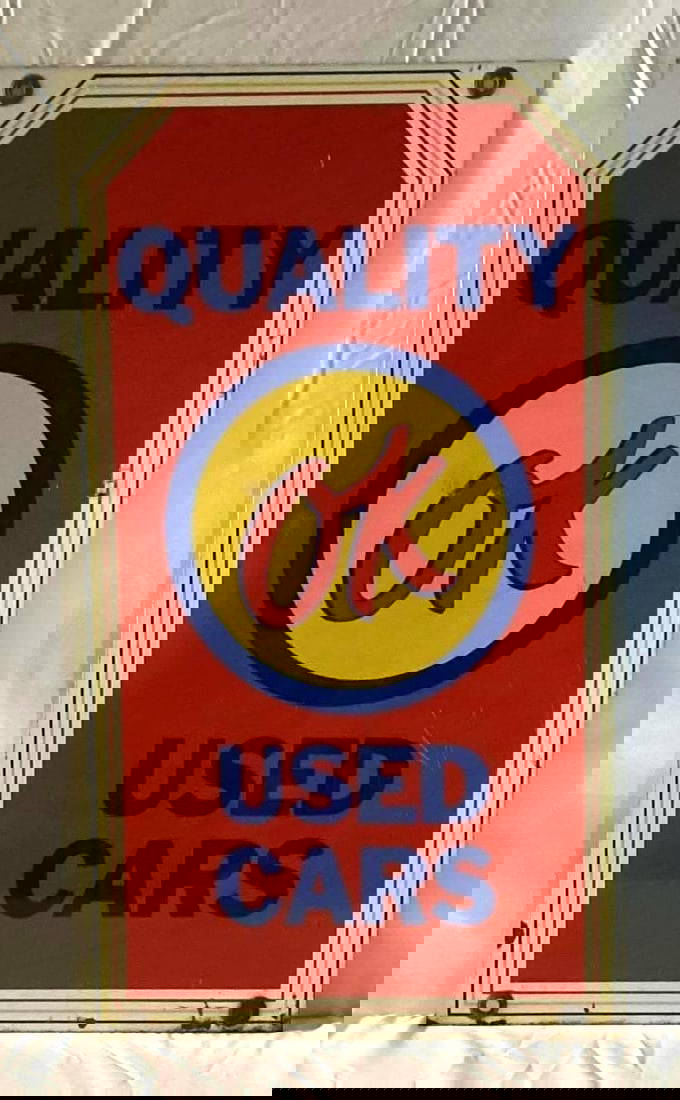 Ok Used Car Price Tag Sign Auction