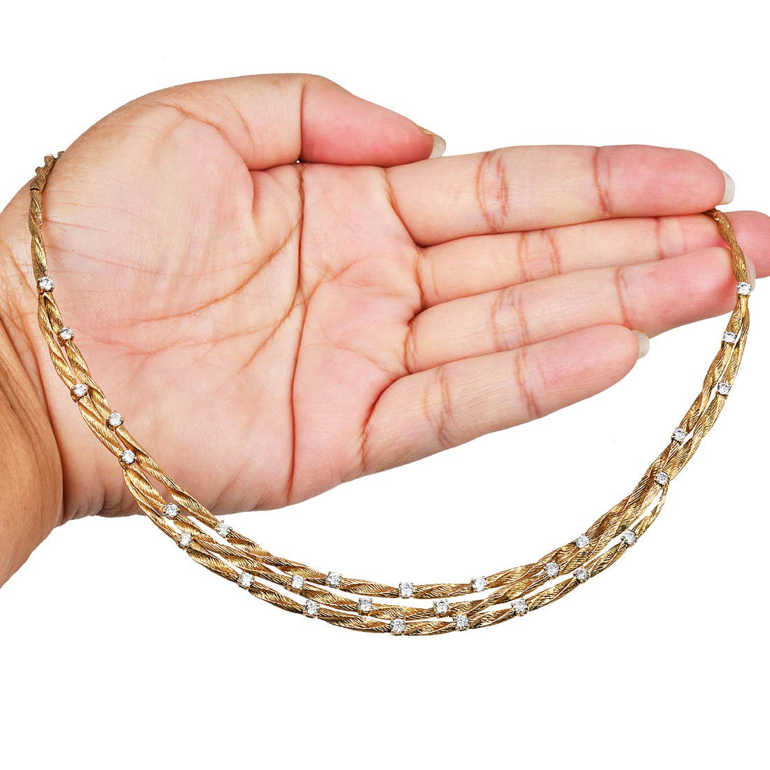 Effy D Oro 1.21ct Diamond 14k Yellow Gold Necklace 32.7 Grams Retail ...