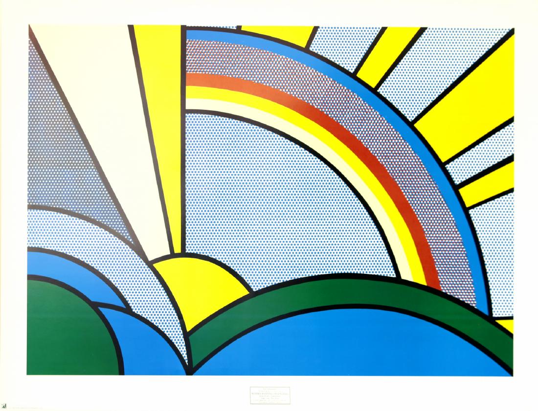 1005: ROY LICHTENSTEIN - Modern Painting of Sun Rays
