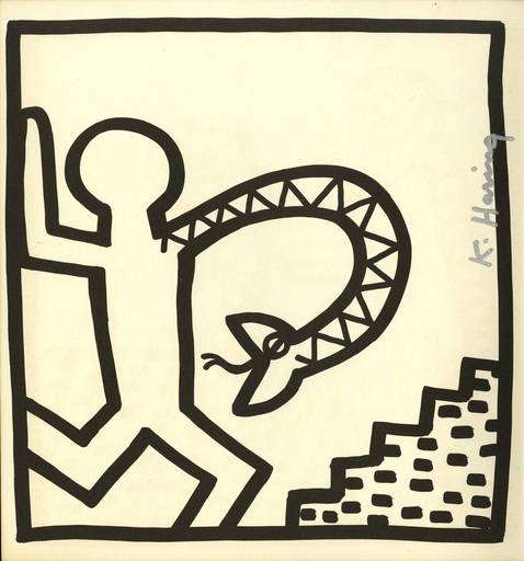 KEITH HARING - Snake Arm - Original vintage lithograph (#1365) on Jun ...