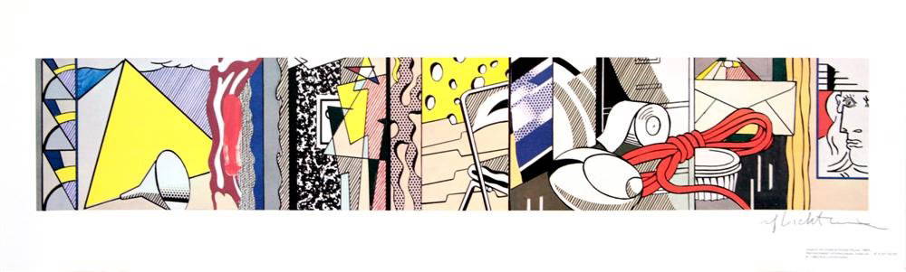 Lichtenstein. Sketch For Greene Street Mural. 1983