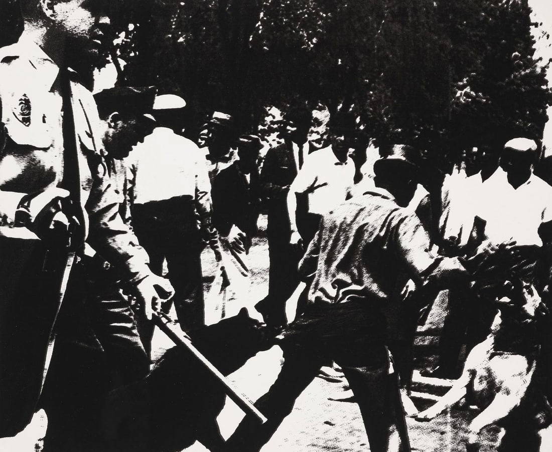 Andy Warhol - Birmingham Race Riot, 1964 (silkscreen) Auction