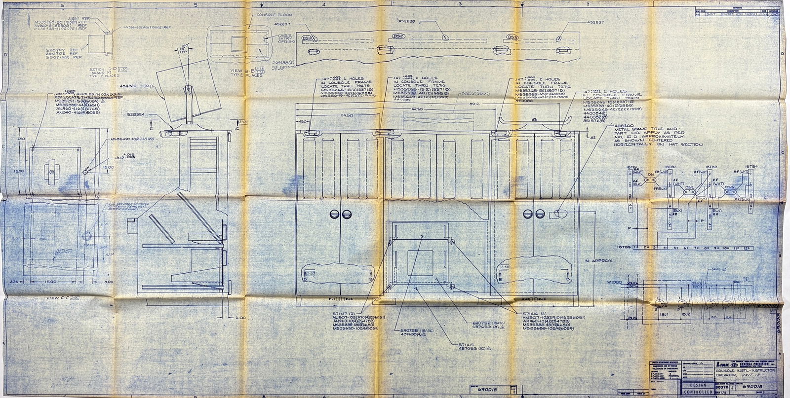 Apollo 1 – Size J Blueprint: Console Frame Mounting By Link General ...
