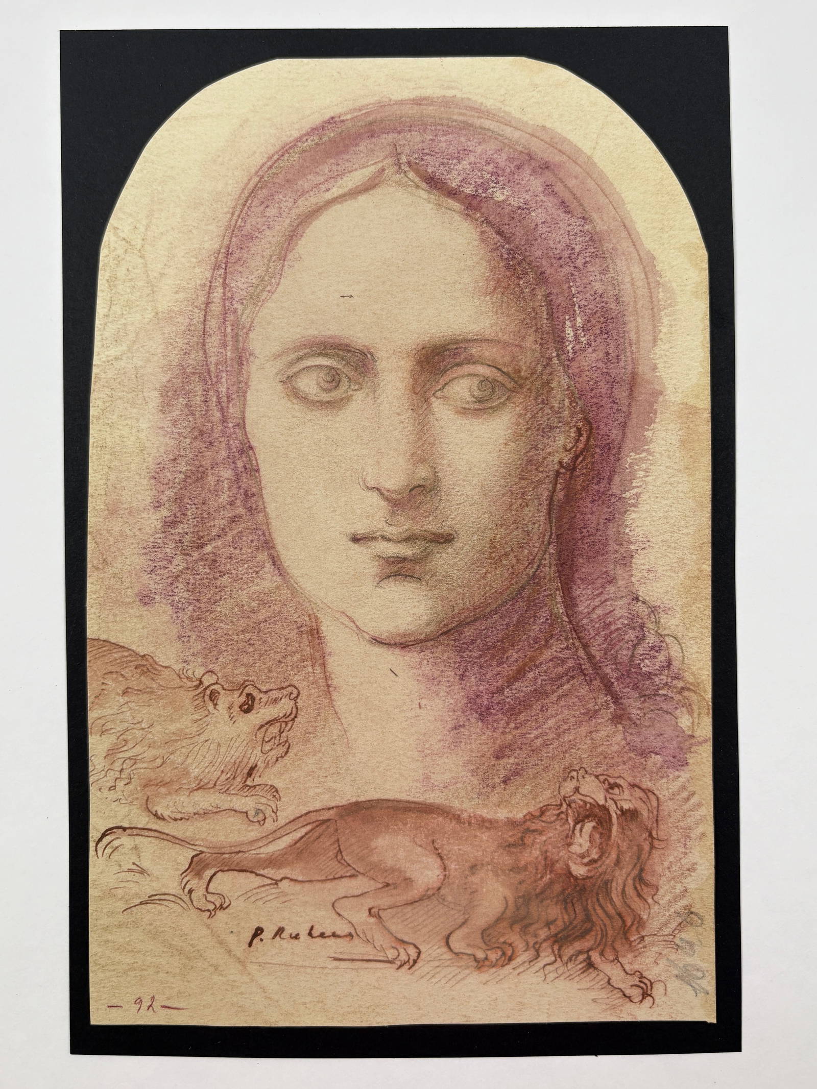 Peter Paul Rubens – Drawing Of Female Head With Lions Auction