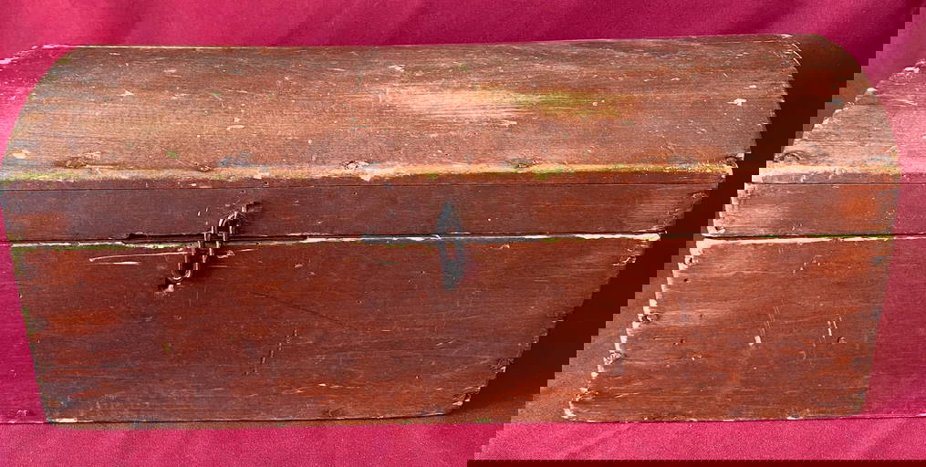 Primitive Small Sized Dome Top Box Hinges Not Connected To Top Approx ...
