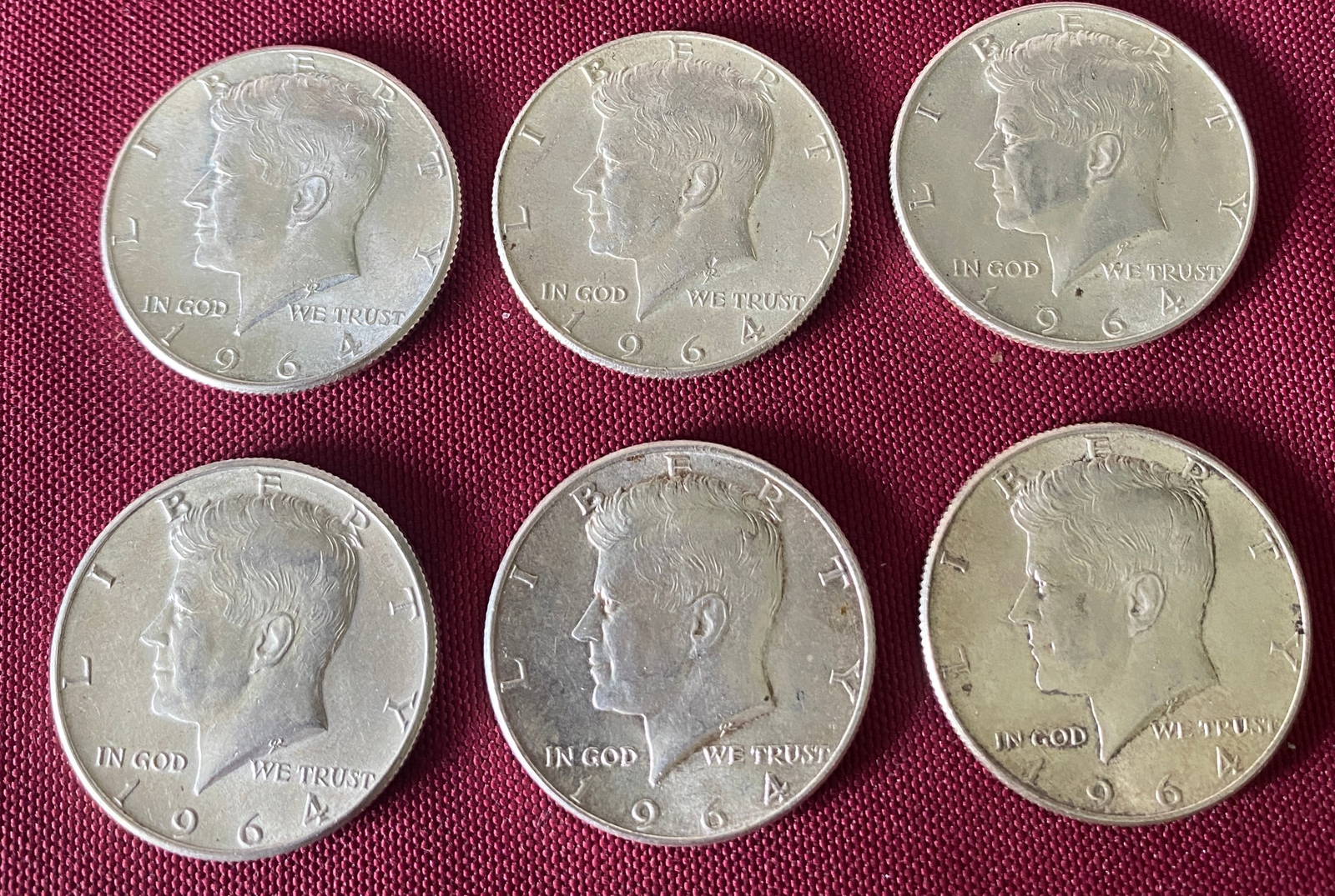 Six 1964 Kennedy Silver Half Dollars - Jun 26, 2025 | Catamount Auction ...