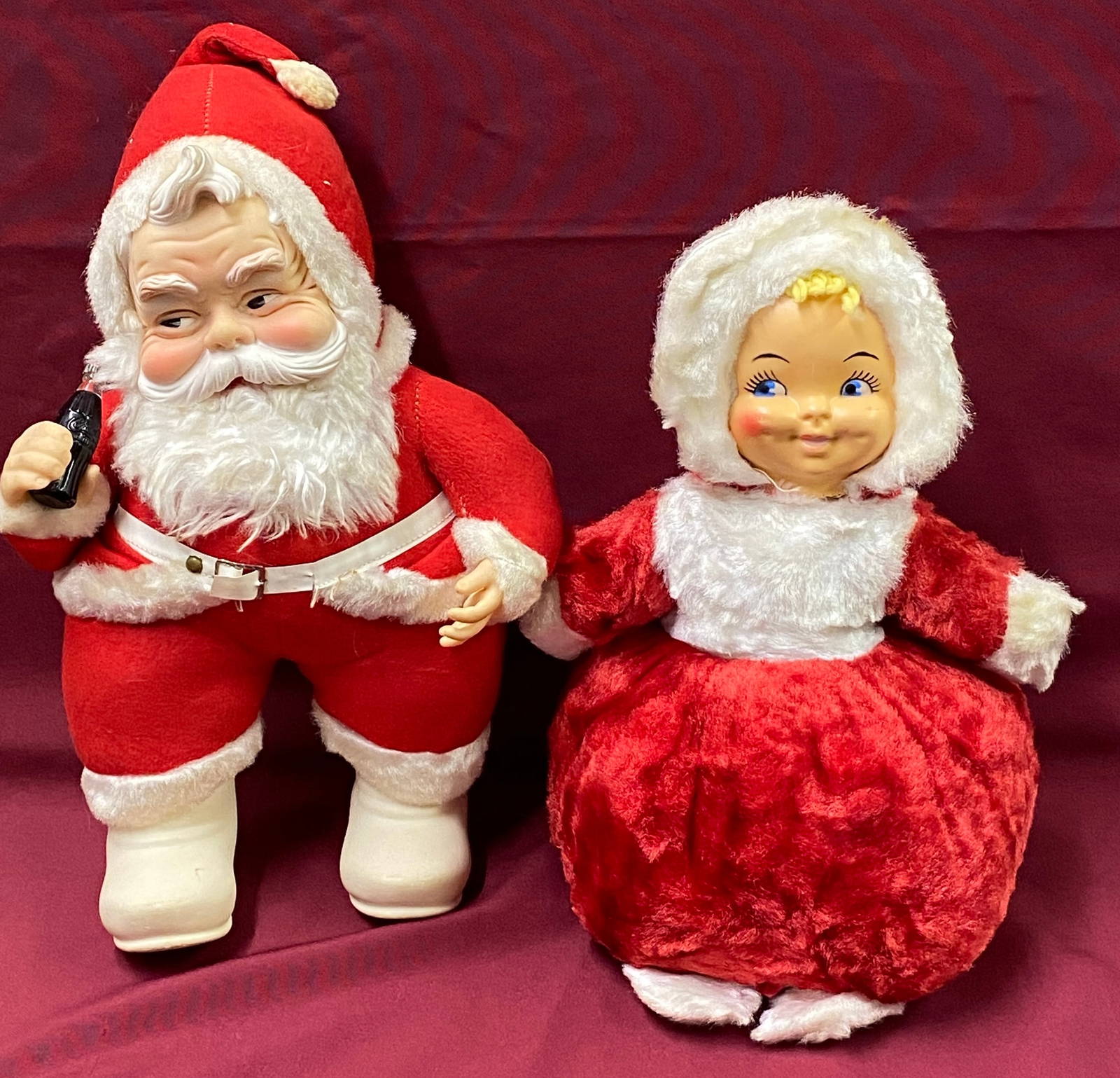 Mr & Mrs Claus Decorations - Coca Cola - Condition In Photographs - Jun ...