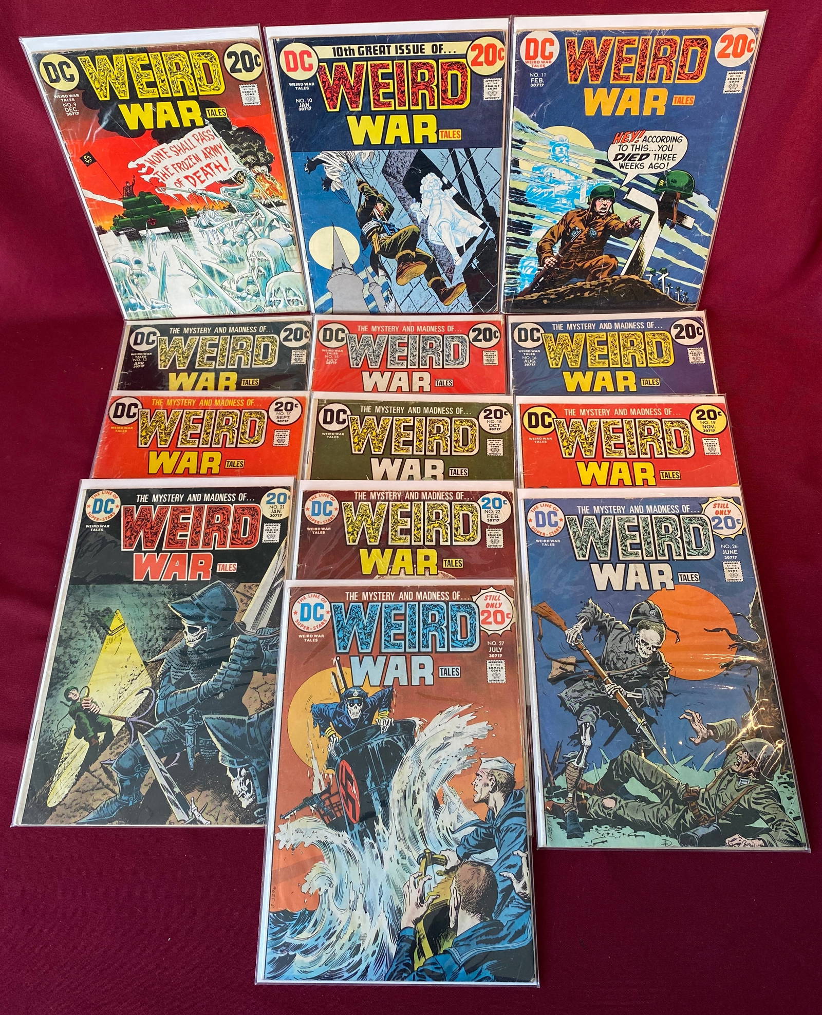 Thirteen Vintage Dc Comic Books - Weird War Tales - Jul 24, 2025 ...