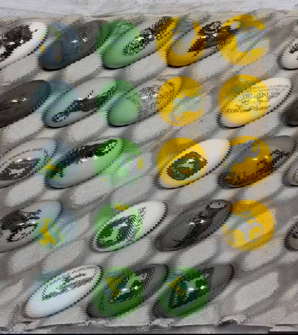 18- Asst John Deere Advertising Marbles Auction