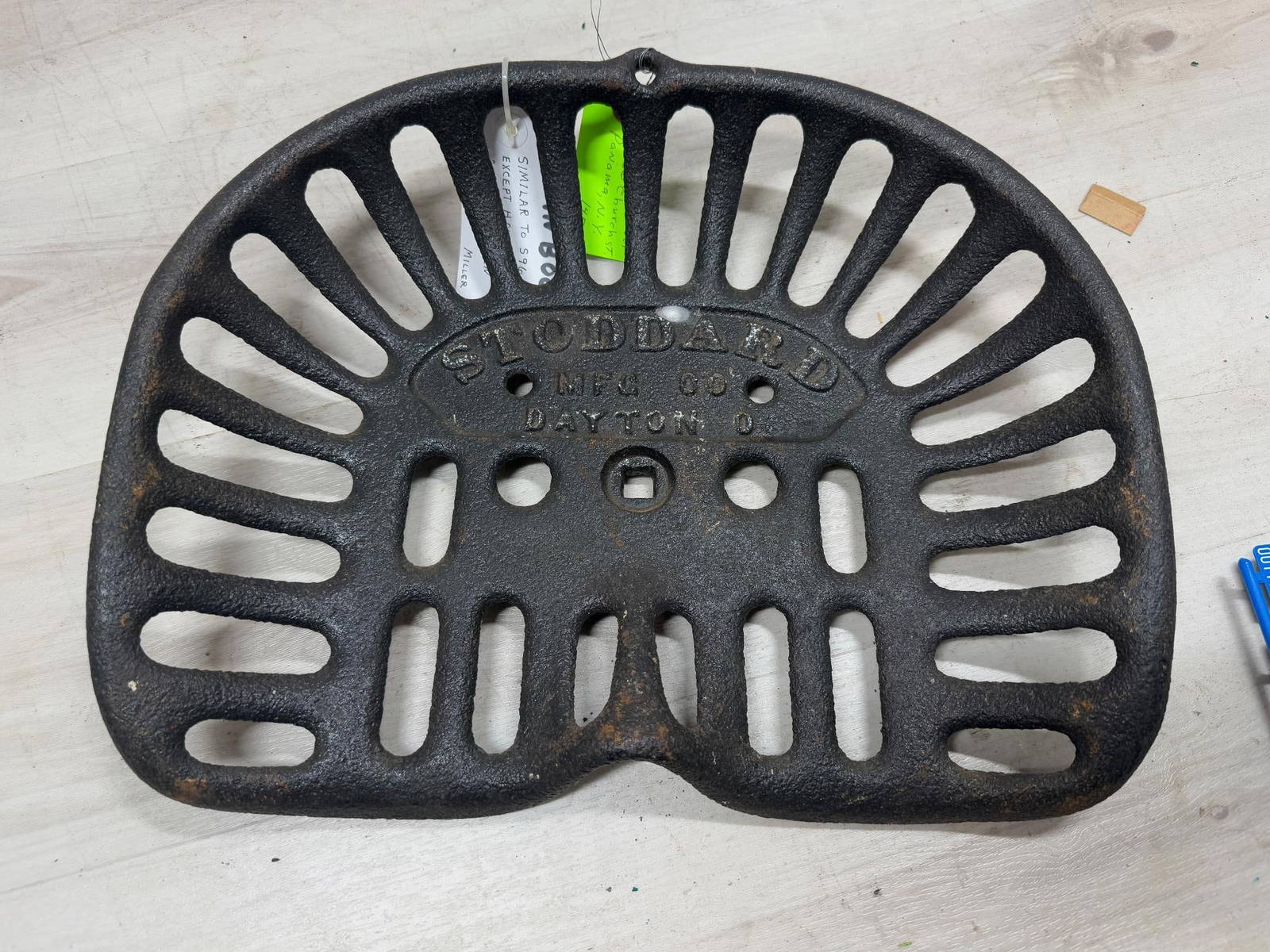 Stoddard Mfg Co Dayton O Cast Iron Tractor/ Implement Seat Auction